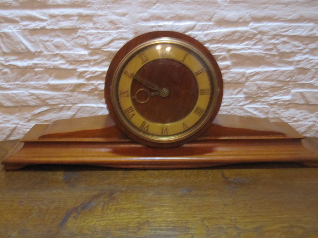 Vesna Spring Vintagel Rare Clock Wooden Desk Clock Wind up Clock USSR ...