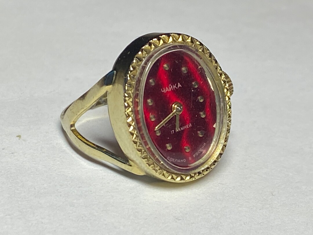 CHAYKA Signet Vintage Lovely USSR Soviet Mechanical Openwork Ladies ...