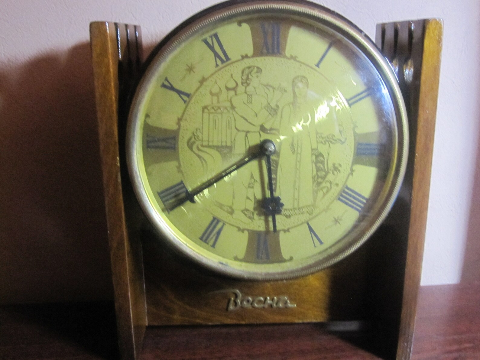 Vesna Spring Vintage Mantel Clock Wooden Desk Clock Wind up - Etsy
