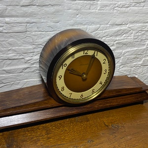 Vesna Spring Vintagel Rare Clock Wooden Desk Clock Wind up Clock USSR ...