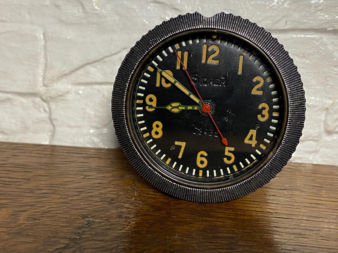 Rare Original Soviet Military Tank Clock Chelyabinsk Watch Factory USSR ...