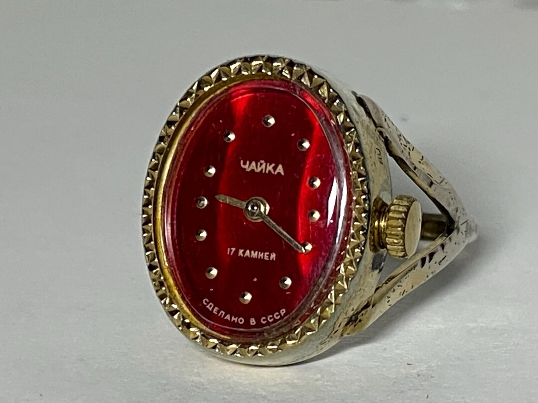 CHAYKA Signet Vintage Lovely USSR Soviet Mechanical Openwork Ladies ...