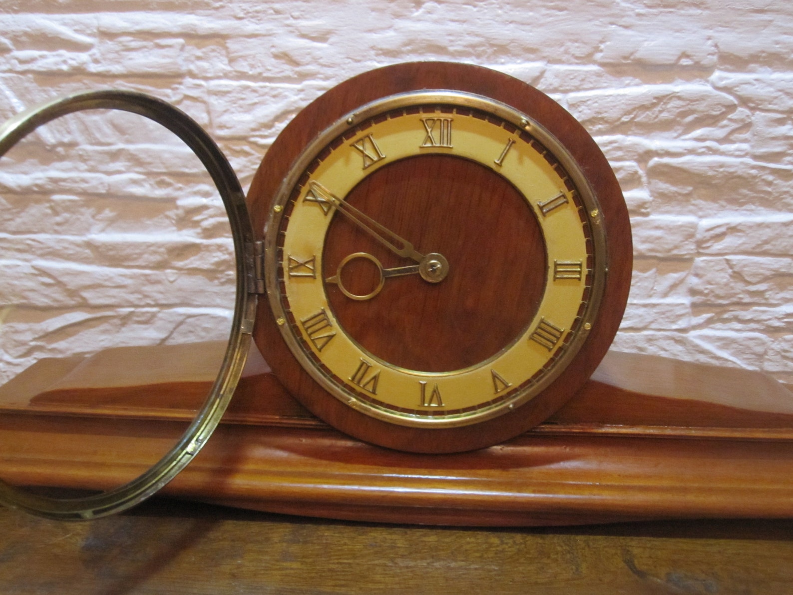 Vesna Spring Vintagel Rare Clock Wooden Desk Clock Wind up Clock USSR ...