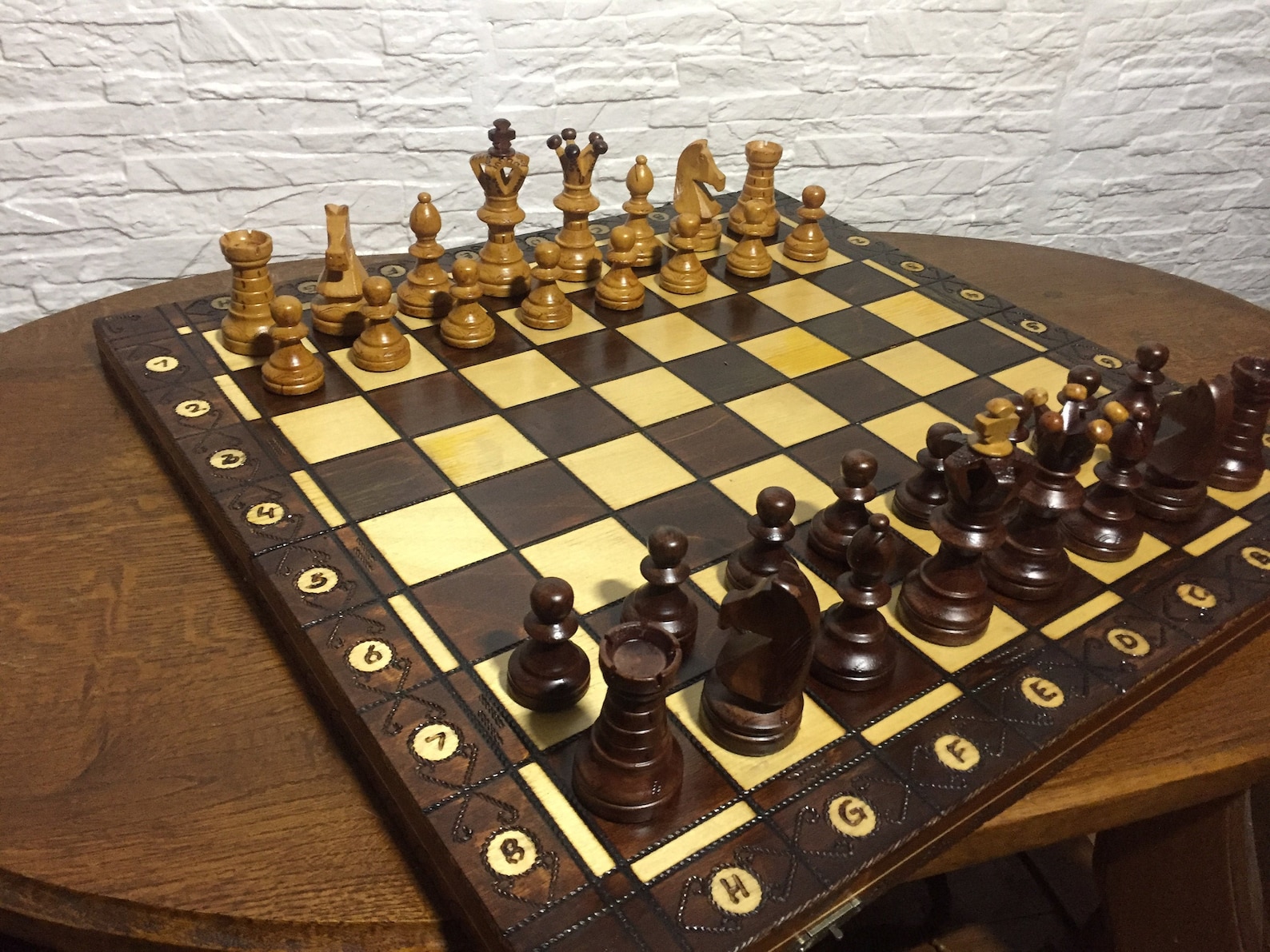 Wooden Large Chess Set Handmade Chess Wooden Chess Chess | Etsy