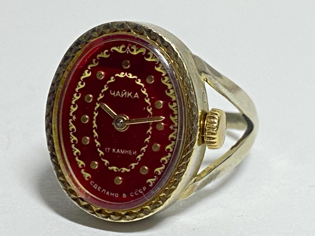 CHAYKA Signet Vintage Lovely USSR Soviet Mechanical Openwork Ladies ...