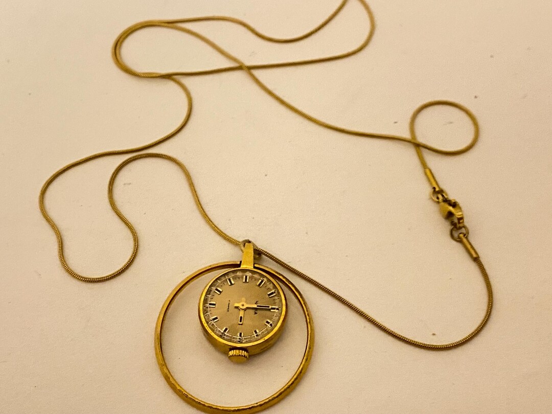 Soviet Gilded Watch-pendant Mechanical Men's Watch Chaika, Vintage ...