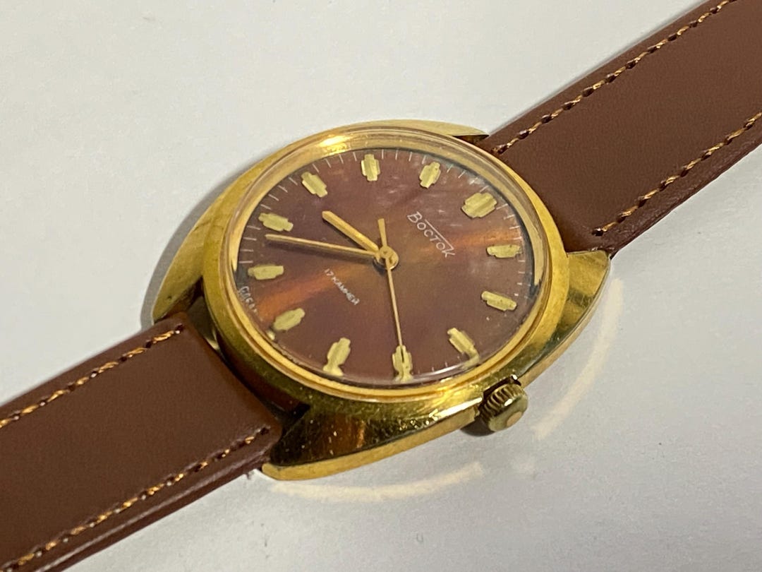 Vintage Gilded Watch Vostok, AU 10 Soviet Men's Watch Vostok,d Men's ...