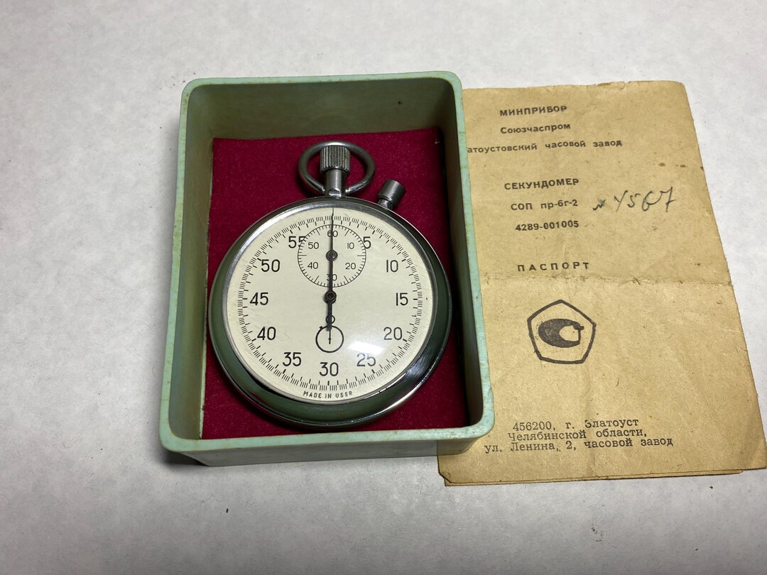USSR Vintage Mechanical Stopwatch-chronometer, Stopwatch AGAT, Sports ...