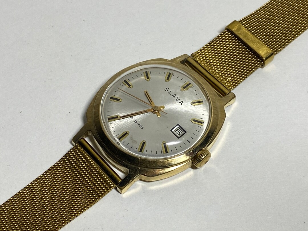 AU 10 Rare Wrist Watch Slava 21 Jewels Watch Mens Gift for Him Made in ...