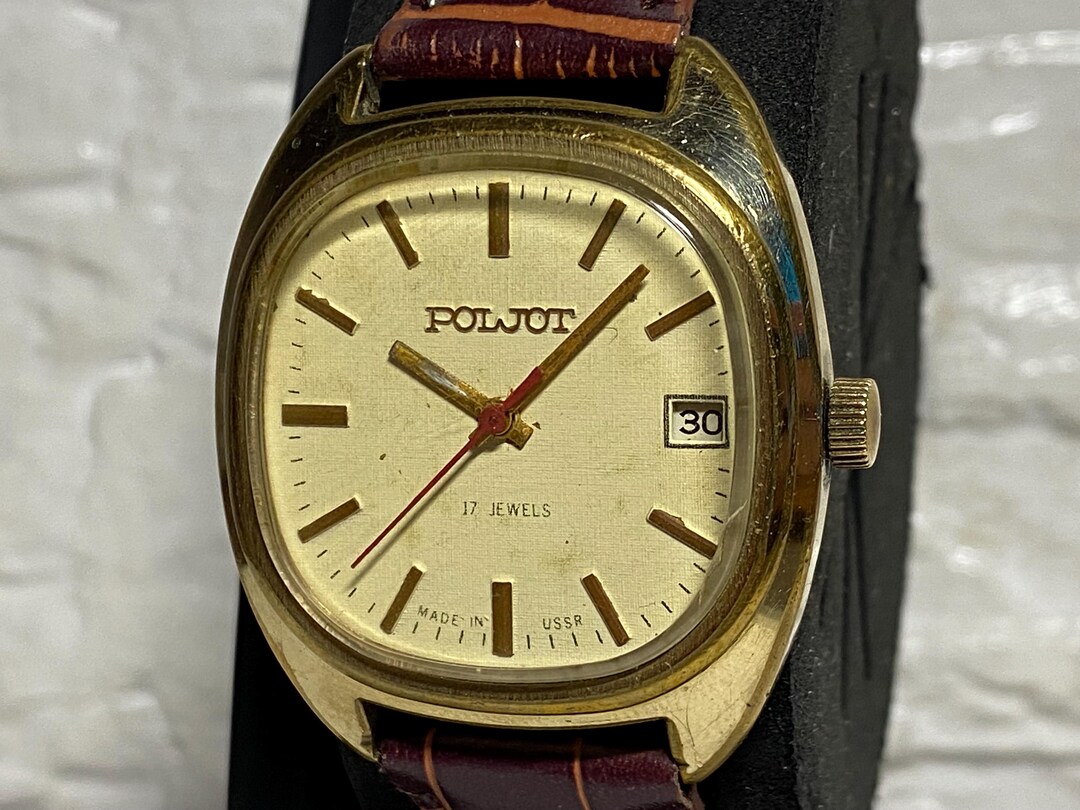 Gilded Men's Watch Poljot Vintage Men's Wrist Watch Gold Plated AU5 - Etsy
