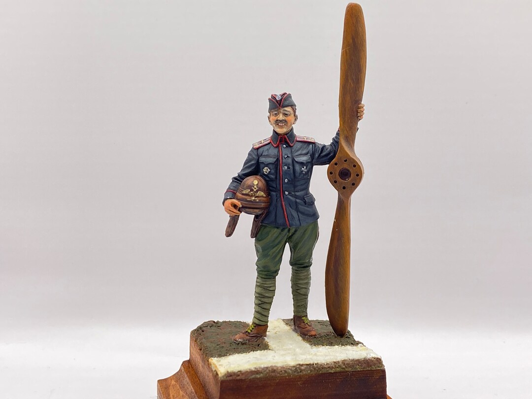 German Toy Soldiers Pilot WW1 Hand Painted Toy Soldier 1/32 Scale 54mm ...