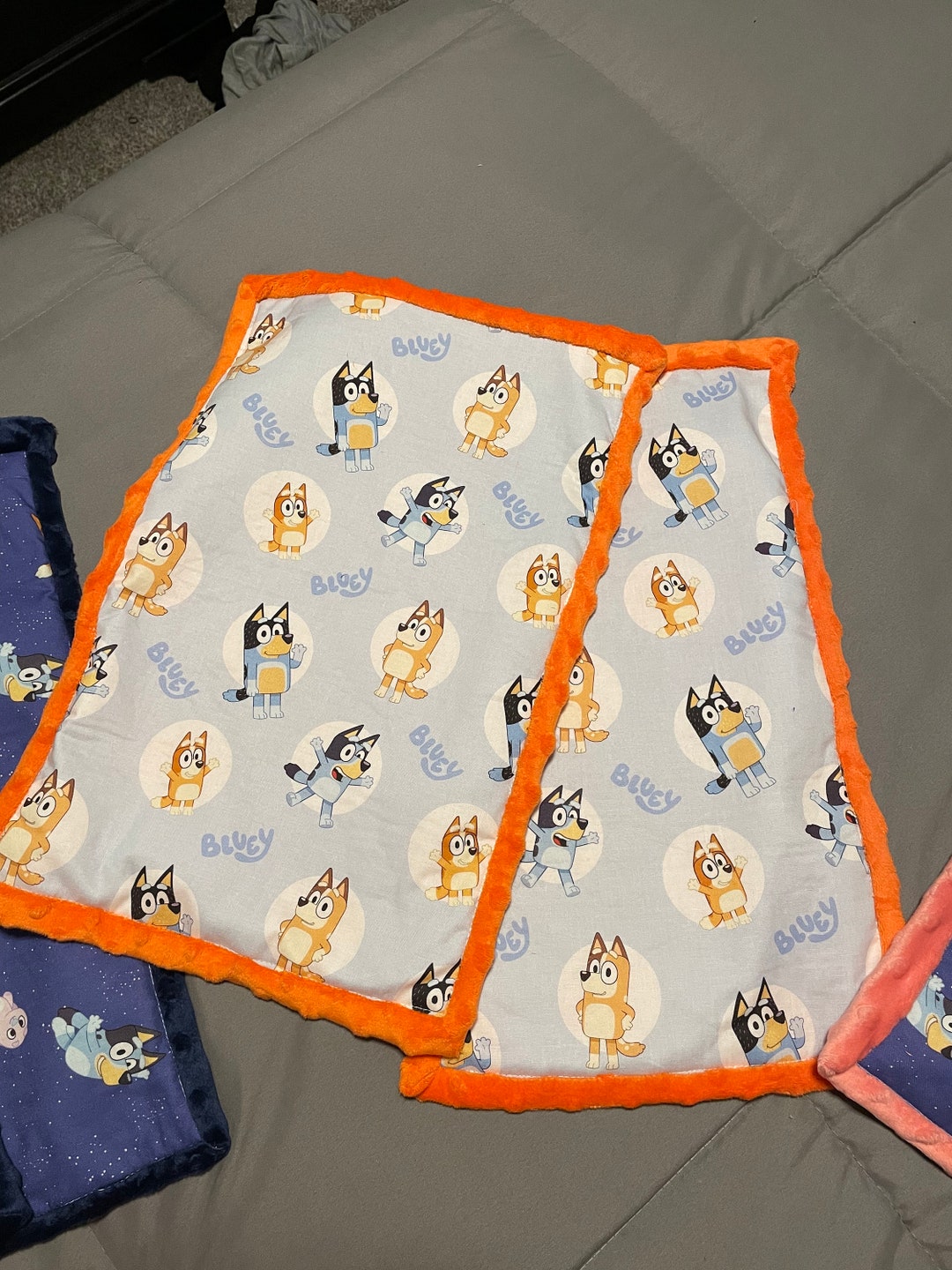 Bluey and Bingo Sleepytime Themed Toddler Lovie Mini-blanket - Etsy UK