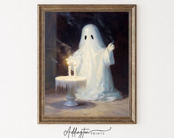 Halloween Decor Ghost Print | Ghost Wall Art | Spooky Halloween Decor ...
