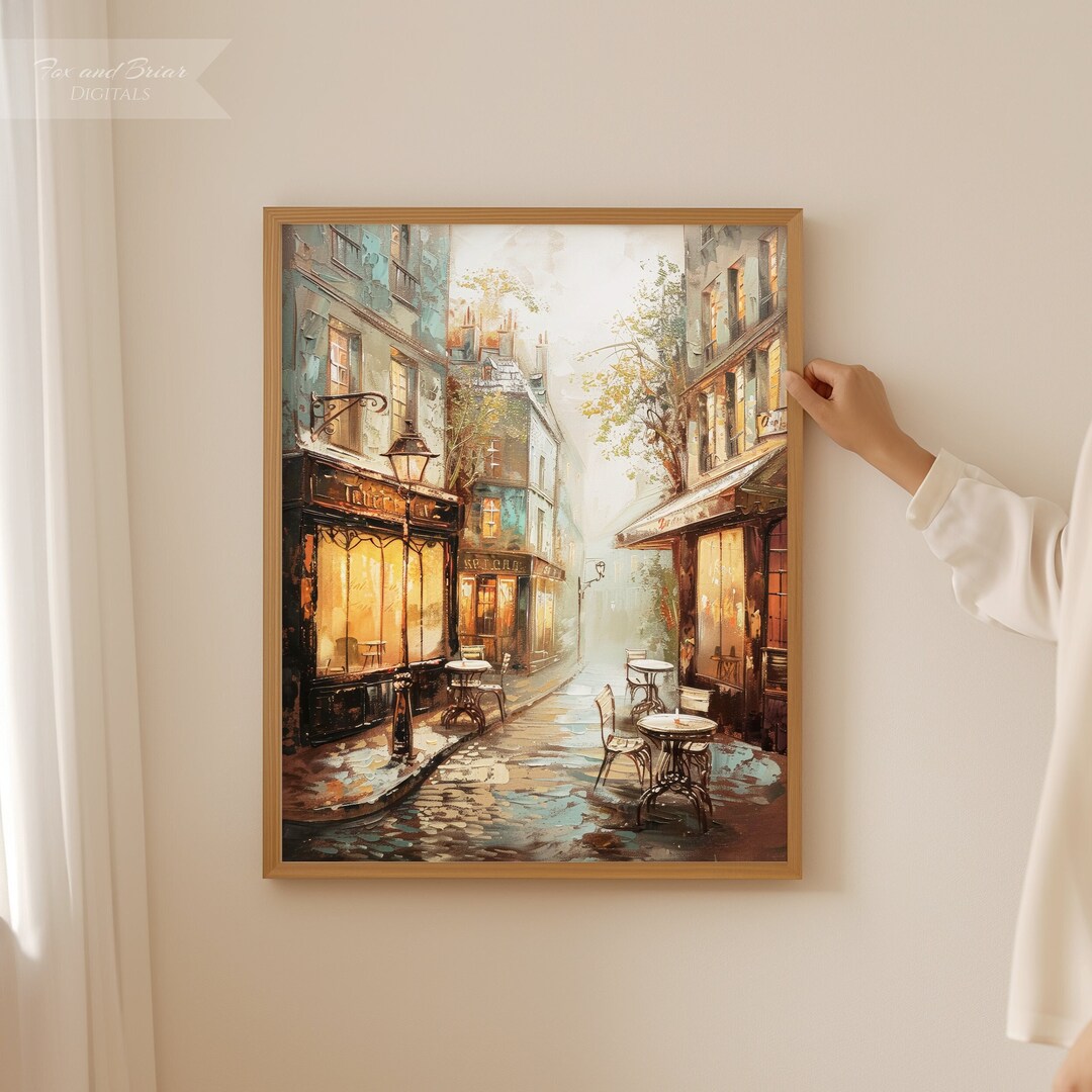 French Cafe Art Print | French Bistro Wall Art | Bakery Vintage Print ...