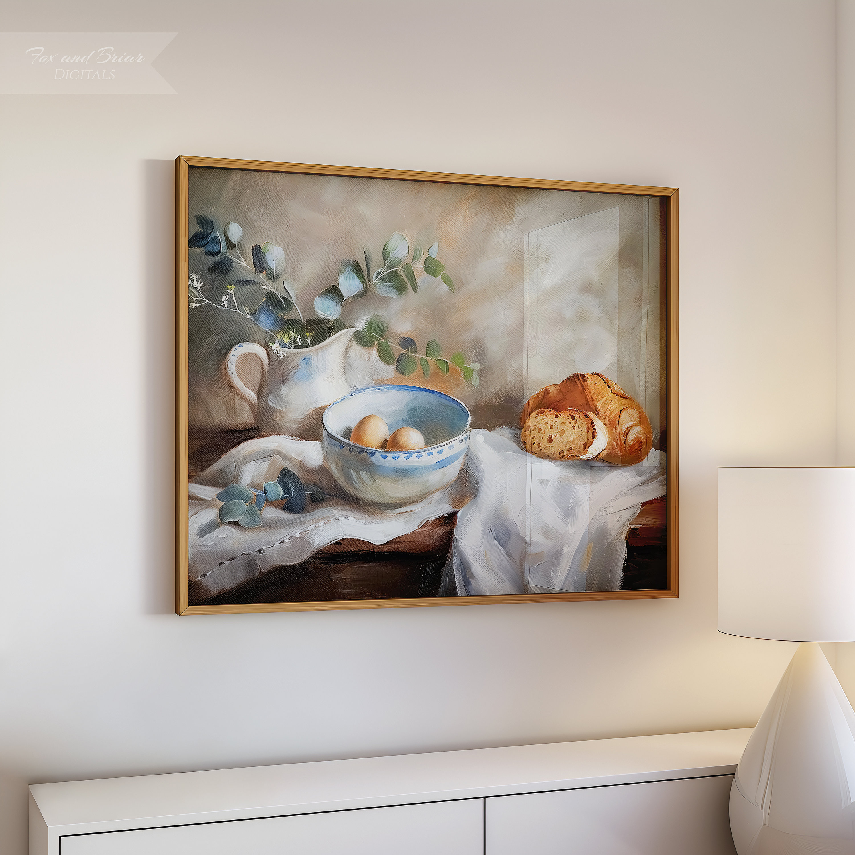 Farmhouse Kitchen Still Life Painting Wall Art Oil Painting Vintage ...