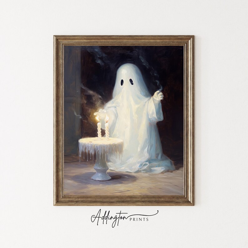 Halloween Decor Ghost Print | Ghost Wall Art | Spooky Halloween Decor ...