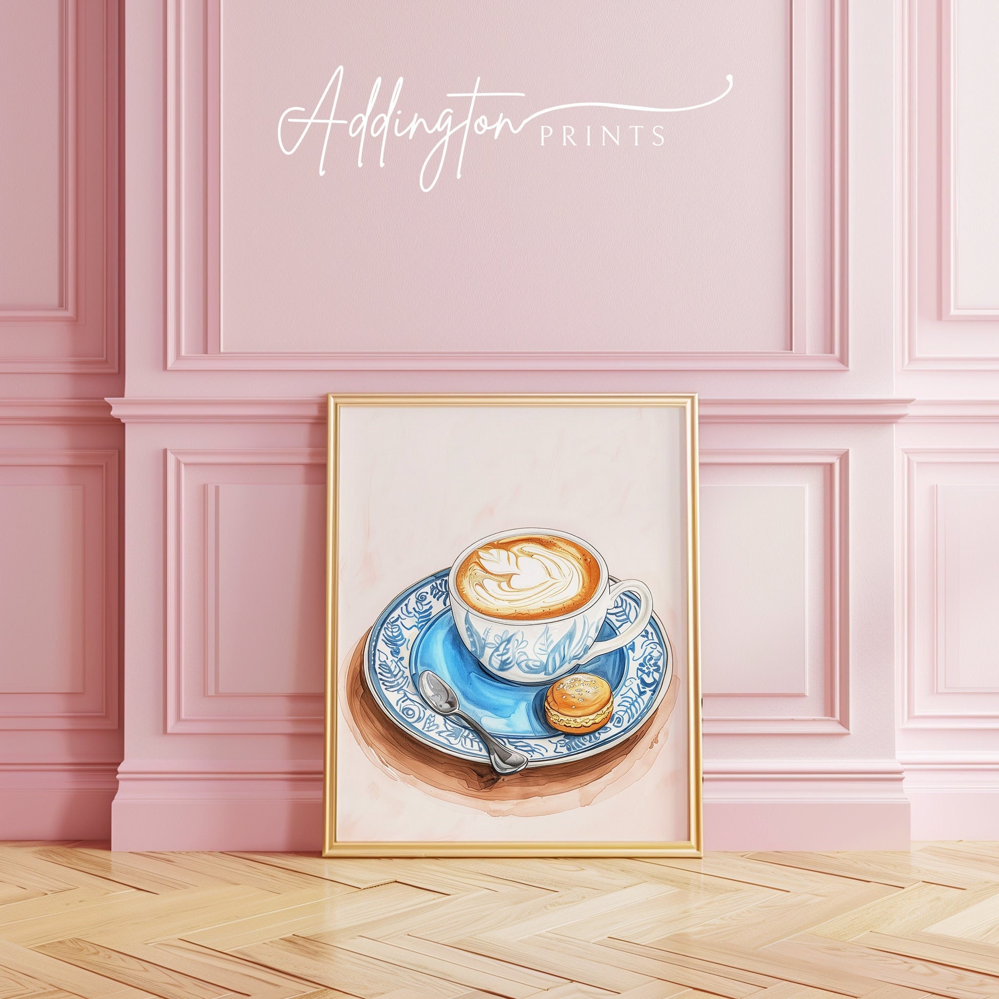 Latte Coffee Art Print | Tea Coffee Print | Kitchen Art | Kitchen Decor ...
