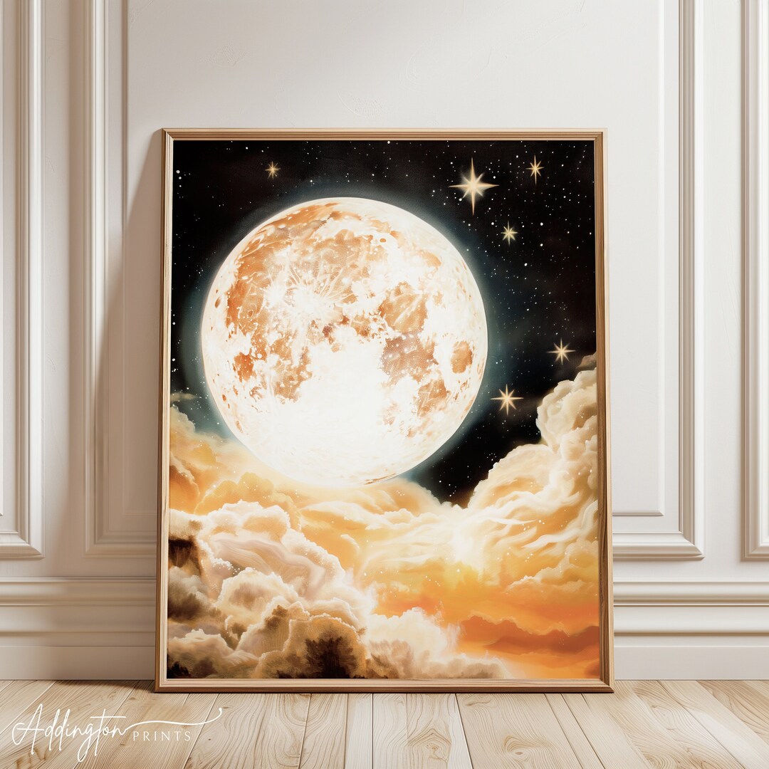 Vintage Moon Print | Celestial Print | Whimsigoth | Mystical ... Vintage Moon Print | Celestial Print | Whimsigoth | Mystical ...