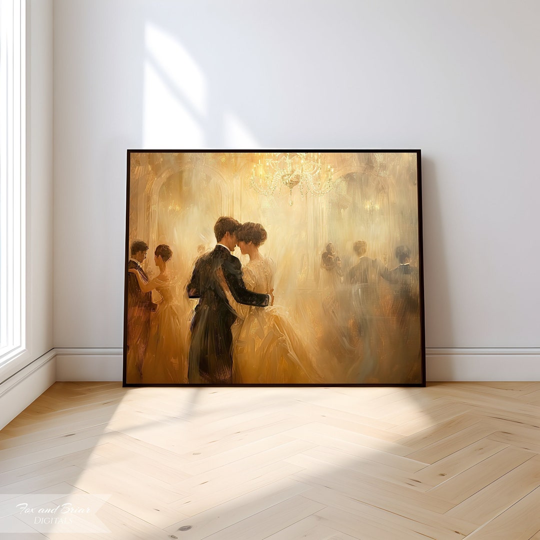 Ballroom Dance Art Print | Dancing Couple Wall Art | Dancer Oil ...