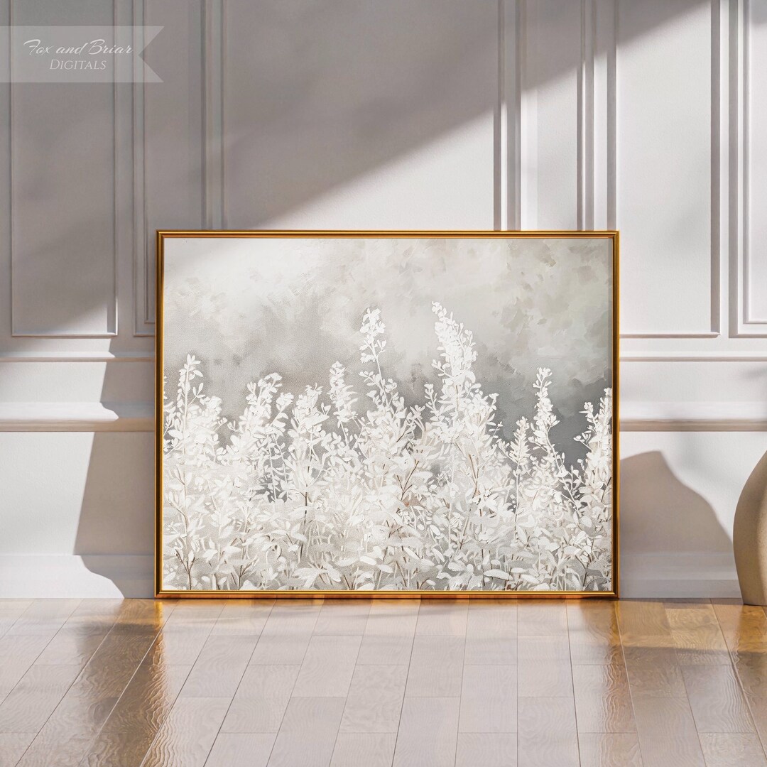 Grass Field Art Print | Neutral Wall Art | Bohemian | Oil Painting ...