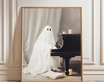 Halloween Decor Ghost Print | Ghost Wall Art | Spooky Halloween Decor ...