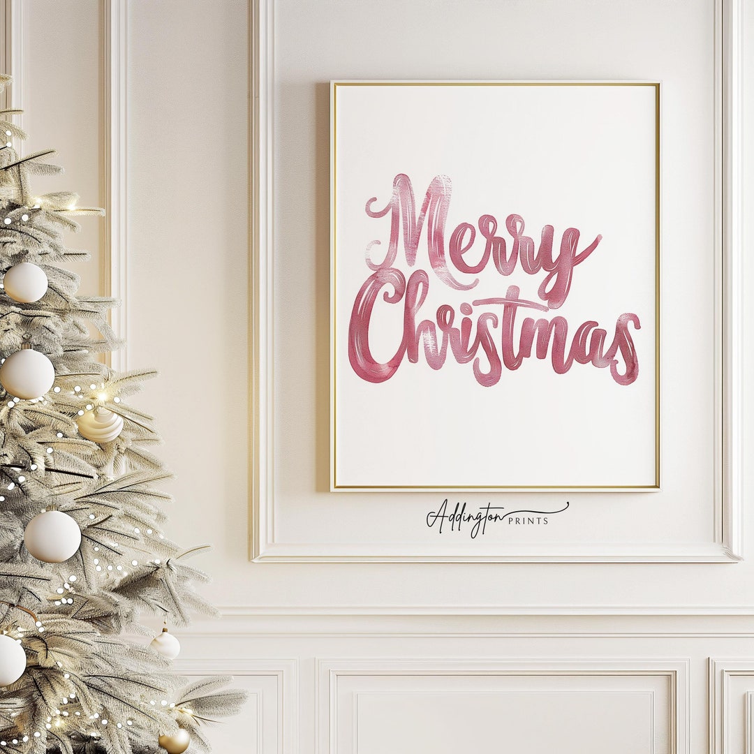 Merry Christmas Art Print | Wall Art | Christmas Quote | Christmas ...