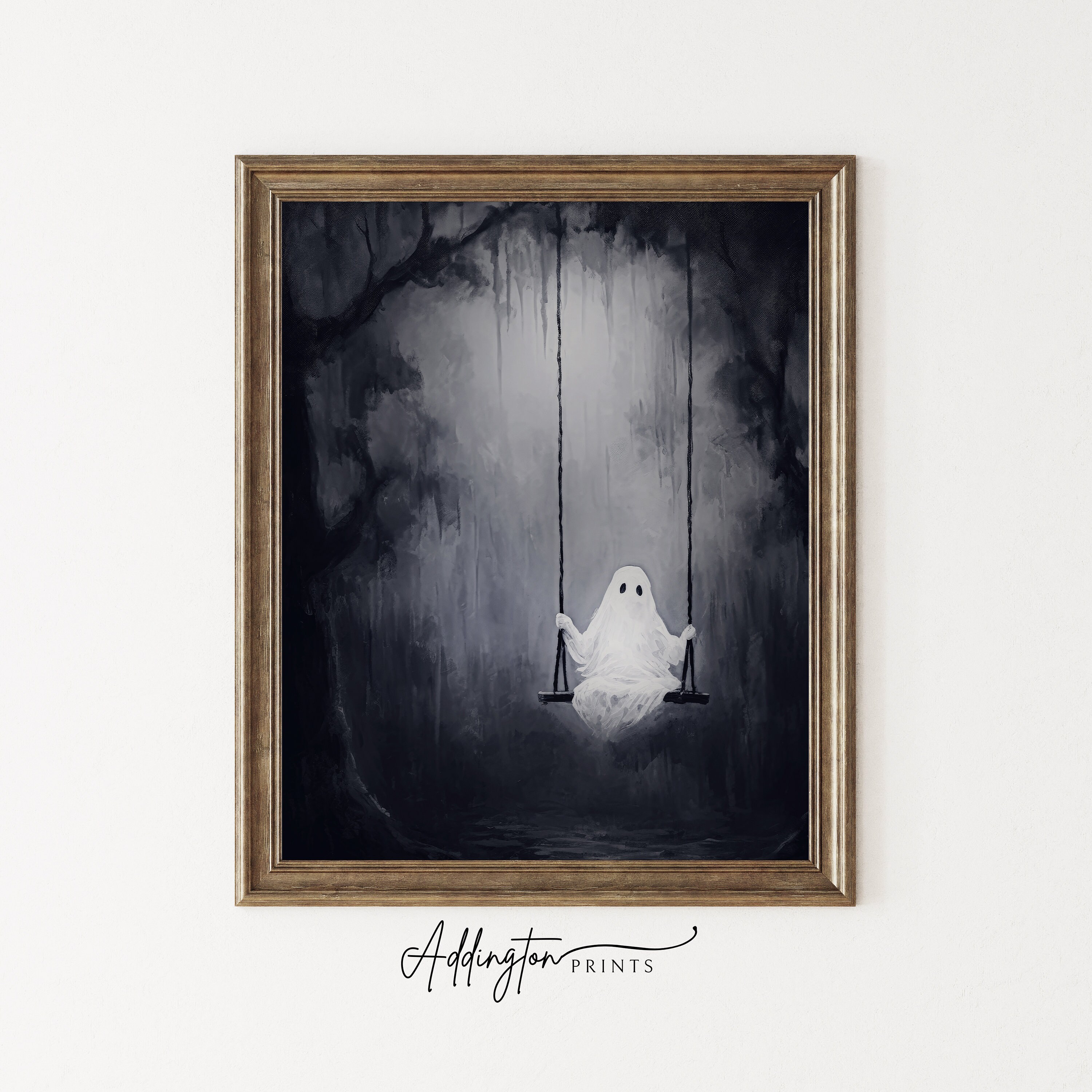 Halloween Decor Ghost Print | Ghost Wall Art | Spooky Halloween Decor ...