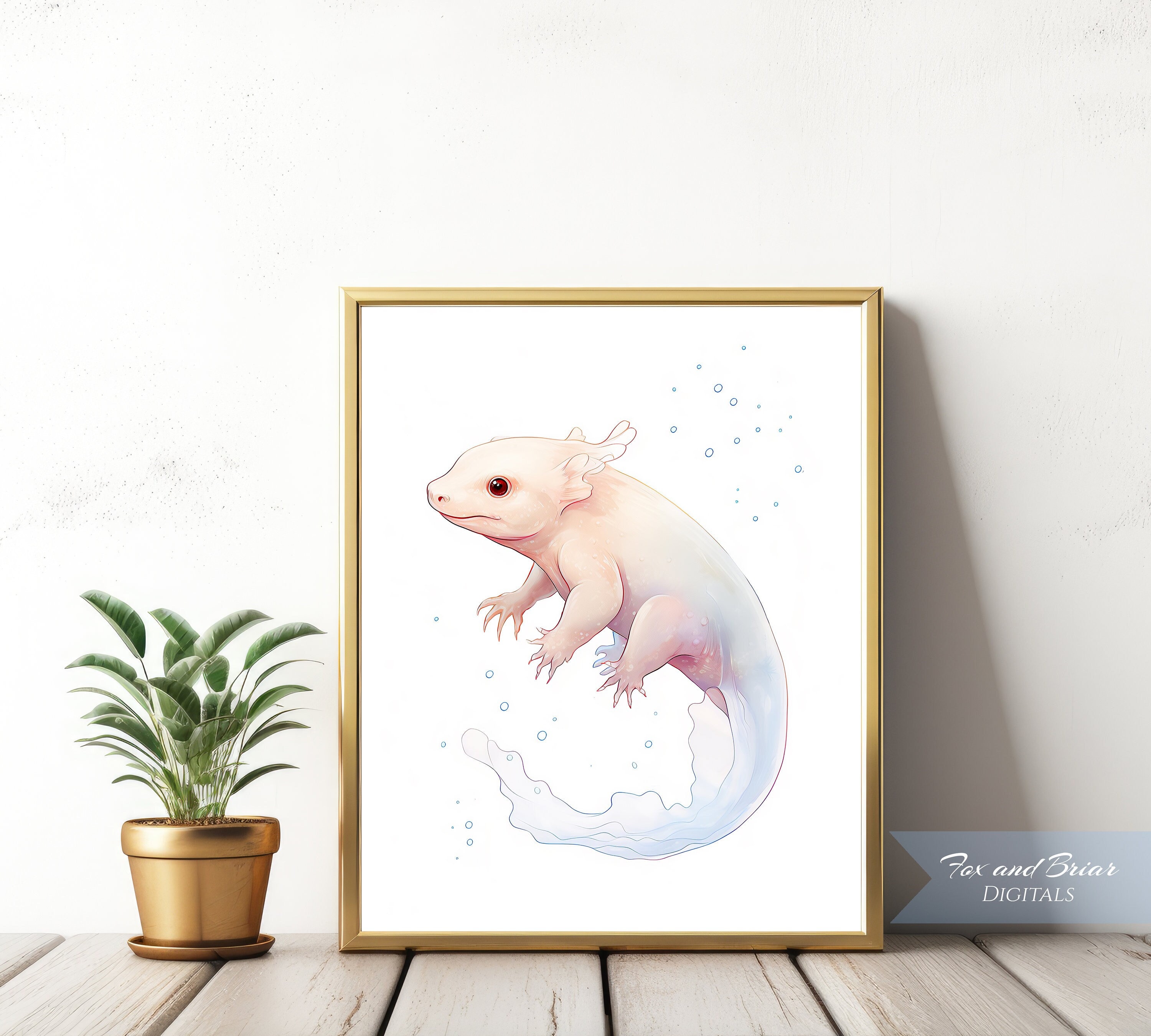 Axolotl Wall Art Axolotl Art Axolotl Print Axolotl - Etsy