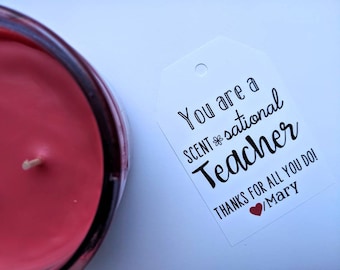 Candle Teacher Appreciation Gift Tags, End of School Teacher Gift, You ...