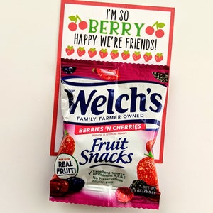 I'm Berry Glad We're Friends PRINTED Valentine Tags - Etsy