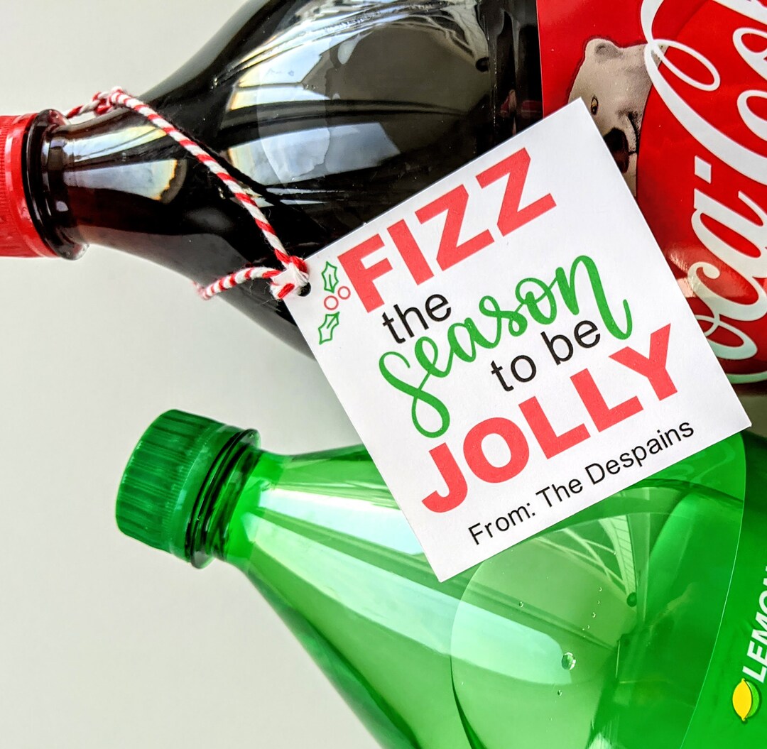 Fizz the Season to Be Jolly PRINTED Christmas Gift Tags - Etsy