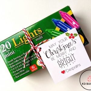 May Your Christmas Be Merry and Bright PRINTED Gift Tags - Etsy