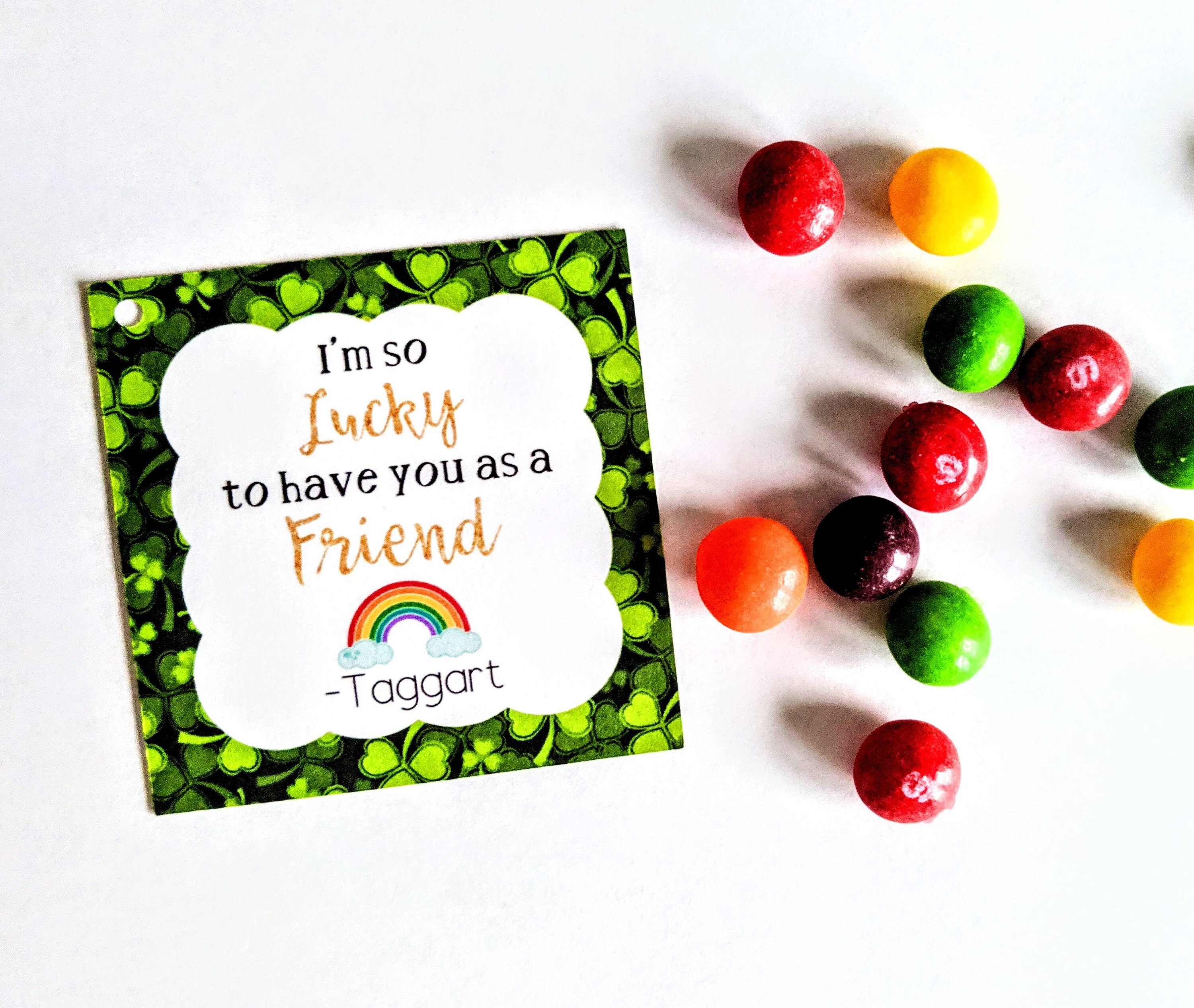 PRINTED I'm So Lucky To Have a Friend Like You Gift Tag | Etsy