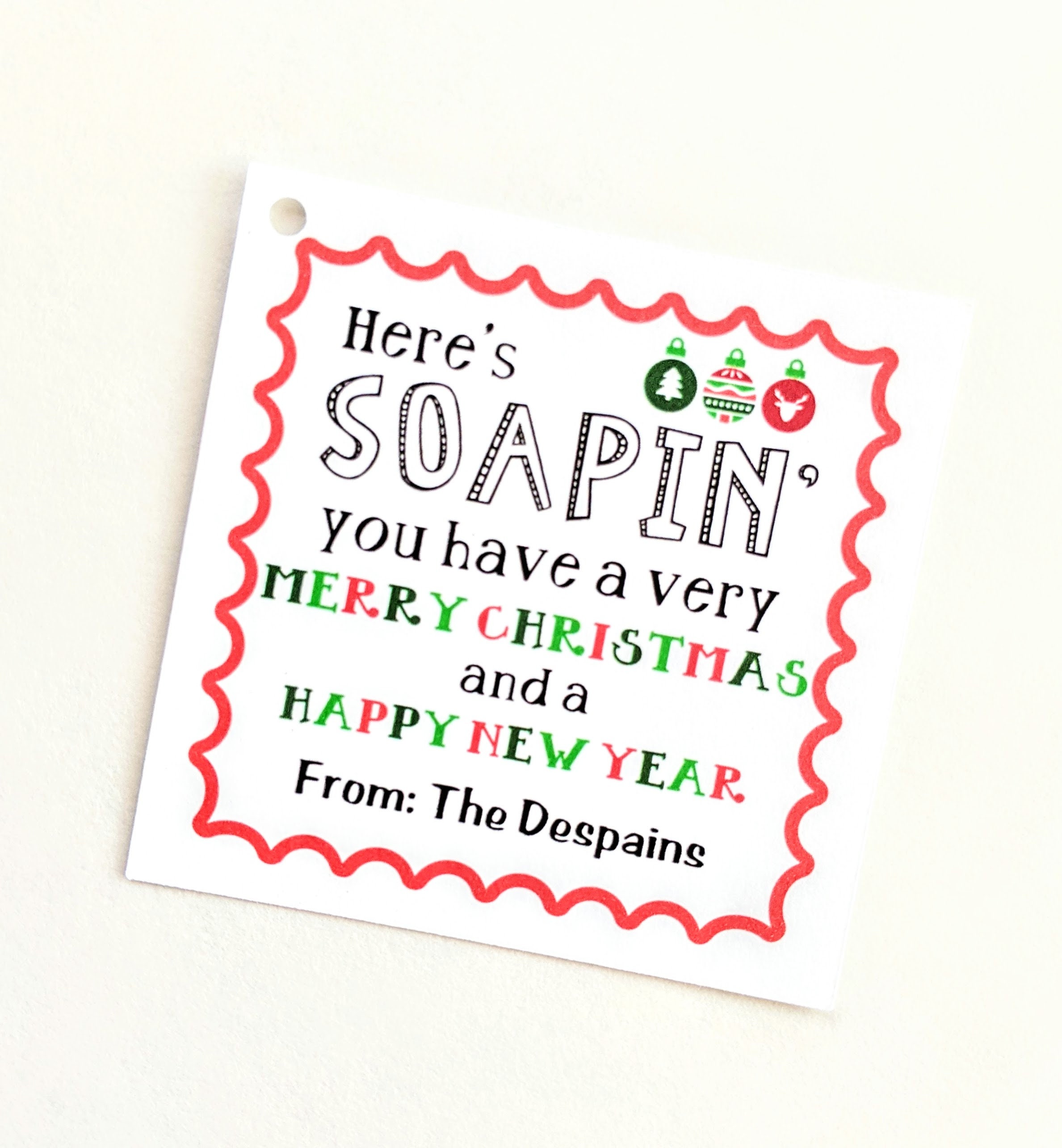 Here's Soapin' You Have a Very Merry Christmas and a Happy New Year ...