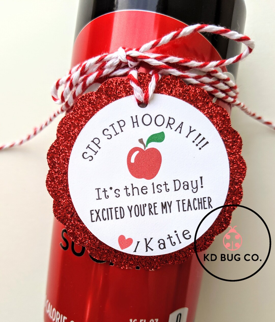 Sip Sip Hooray It's the First Day of School Gift Tag - Etsy