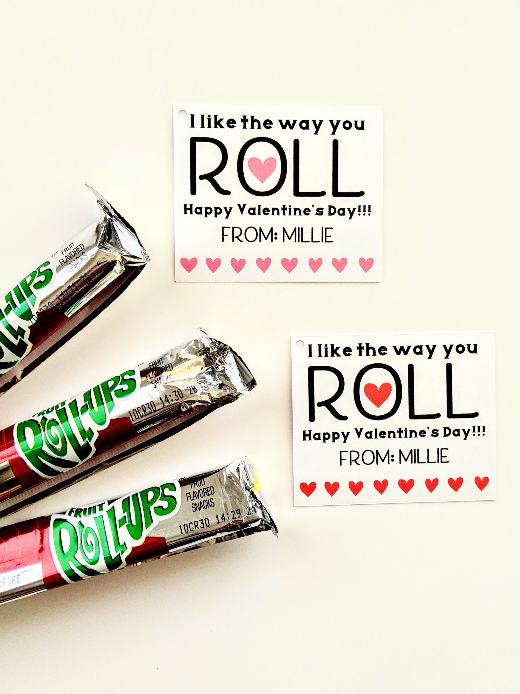 PRINTED I Like the Way You Roll Happy Valentine's Day Gift Tags - Etsy