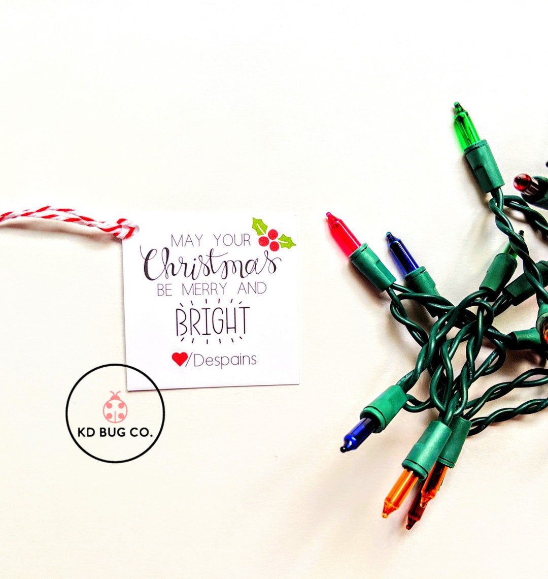 May Your Christmas Be Merry and Bright PRINTED Gift Tags - Etsy