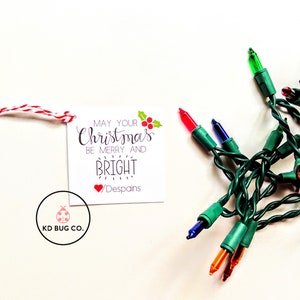 May Your Christmas Be Merry and Bright PRINTED Gift Tags - Etsy