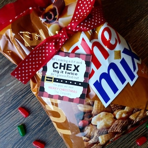 Chex Mix Neighbor Christmas PRINTED Gift Tag - Etsy