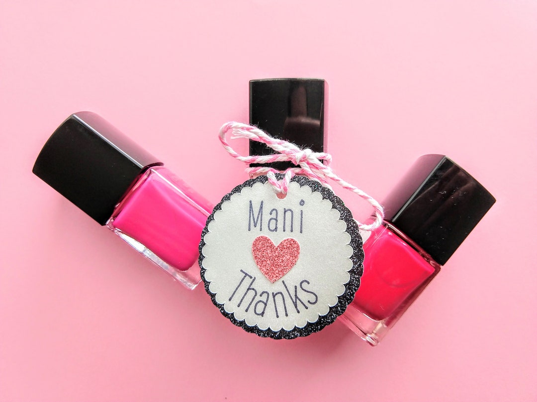 Mani Thanks Thank You Favor Tags - Etsy