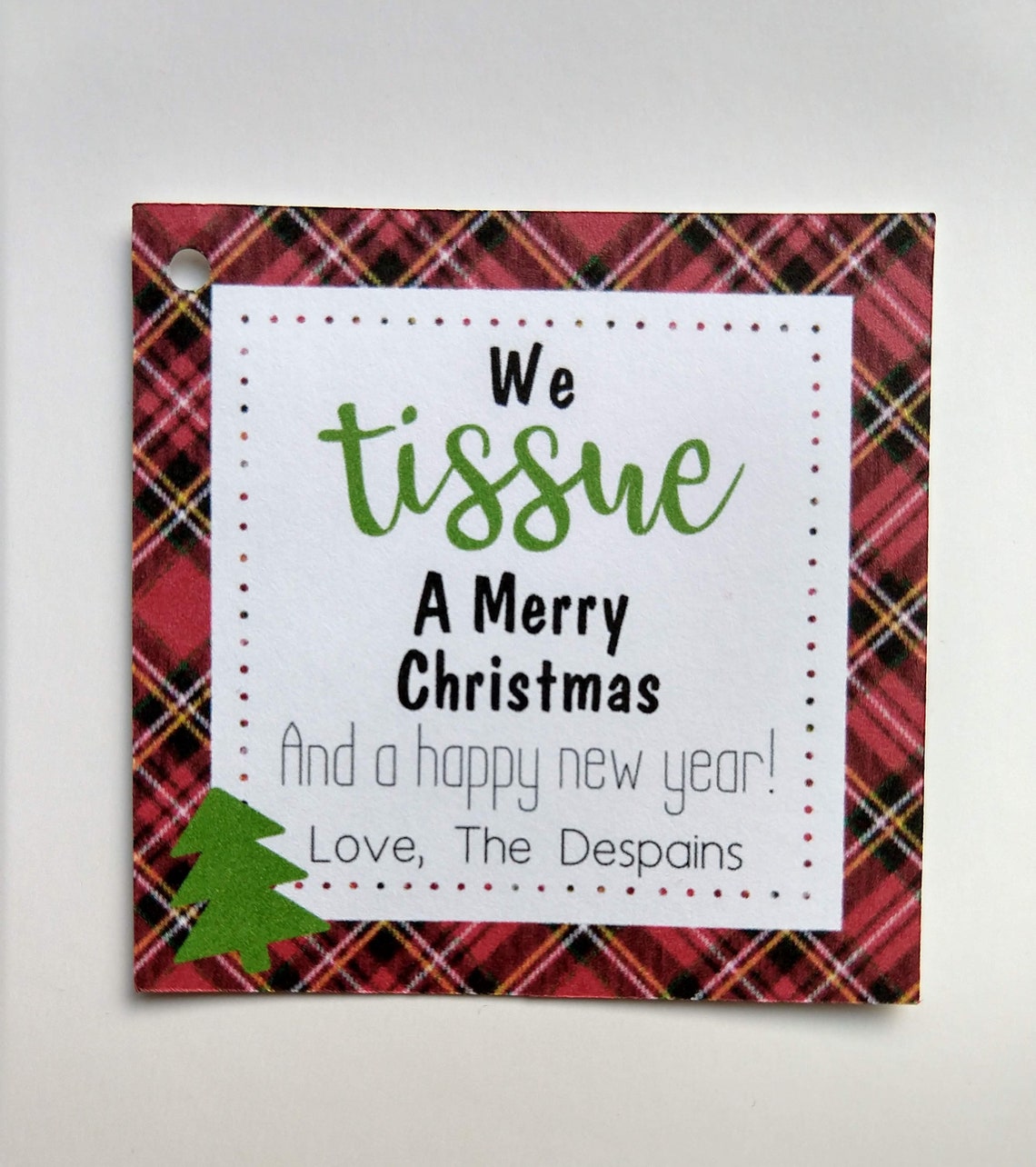 We Tissue a Merry Christmas PRINTED Neighbor Gift Tags - Etsy