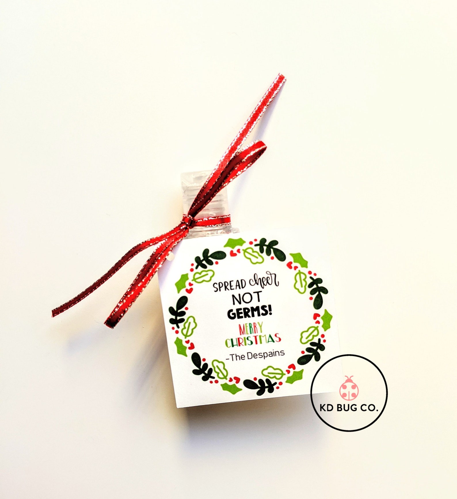 Spread Cheer NOT Germs! Merry Christmas PRINTED Gift Tags - Etsy
