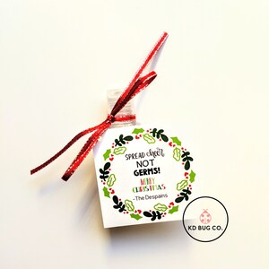 Spread Cheer NOT Germs! Merry Christmas PRINTED Gift Tags - Etsy