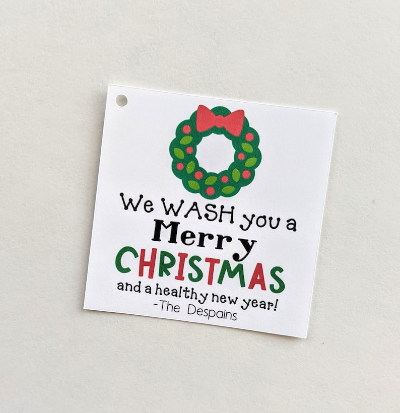 We Wash You a Merry Christmas and a Healthy New Year PRINTED | Etsy