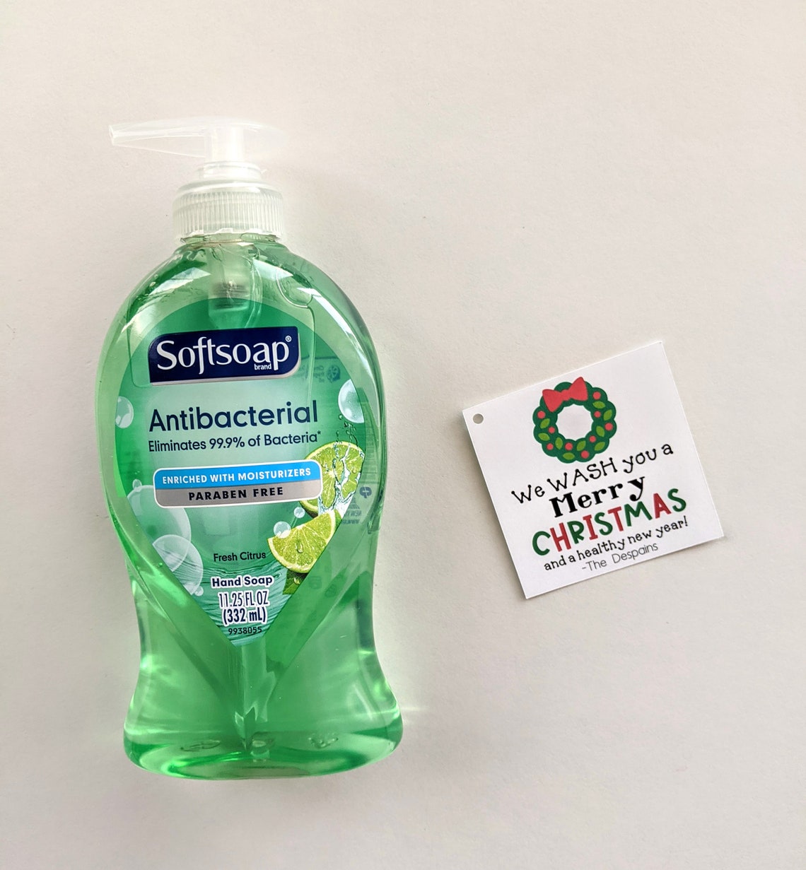 We Wash You a Merry Christmas and a Healthy New Year PRINTED Gift Tags ...