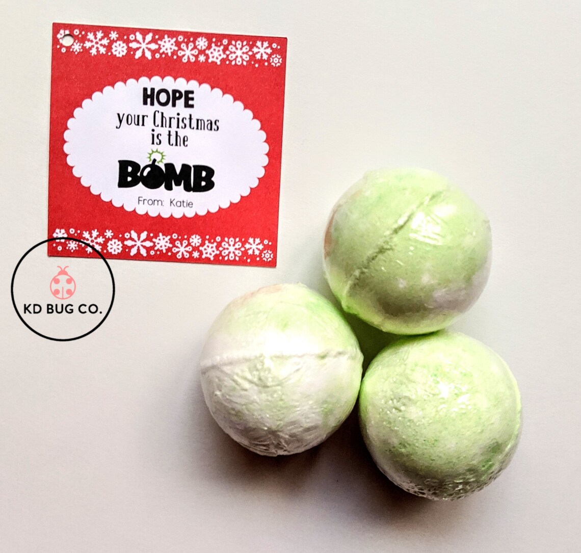Hope Your Christmas is the Bomb PRINTED Bath Bomb Christmas - Etsy