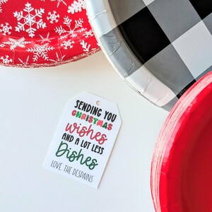 Paper Plate Neighbor Gift PRINTED Tags - Etsy
