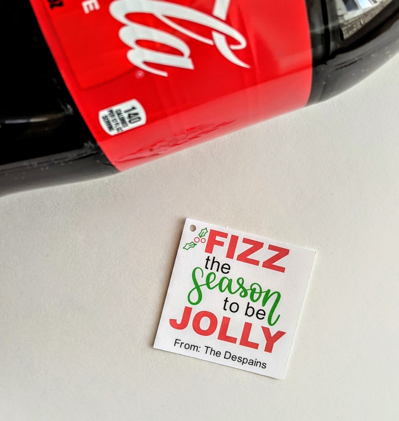 Fizz the Season to Be Jolly PRINTED Christmas Gift Tags - Etsy