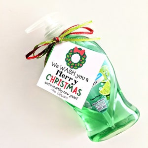 We Wash You a Merry Christmas and a Healthy New Year PRINTED Gift Tags ...