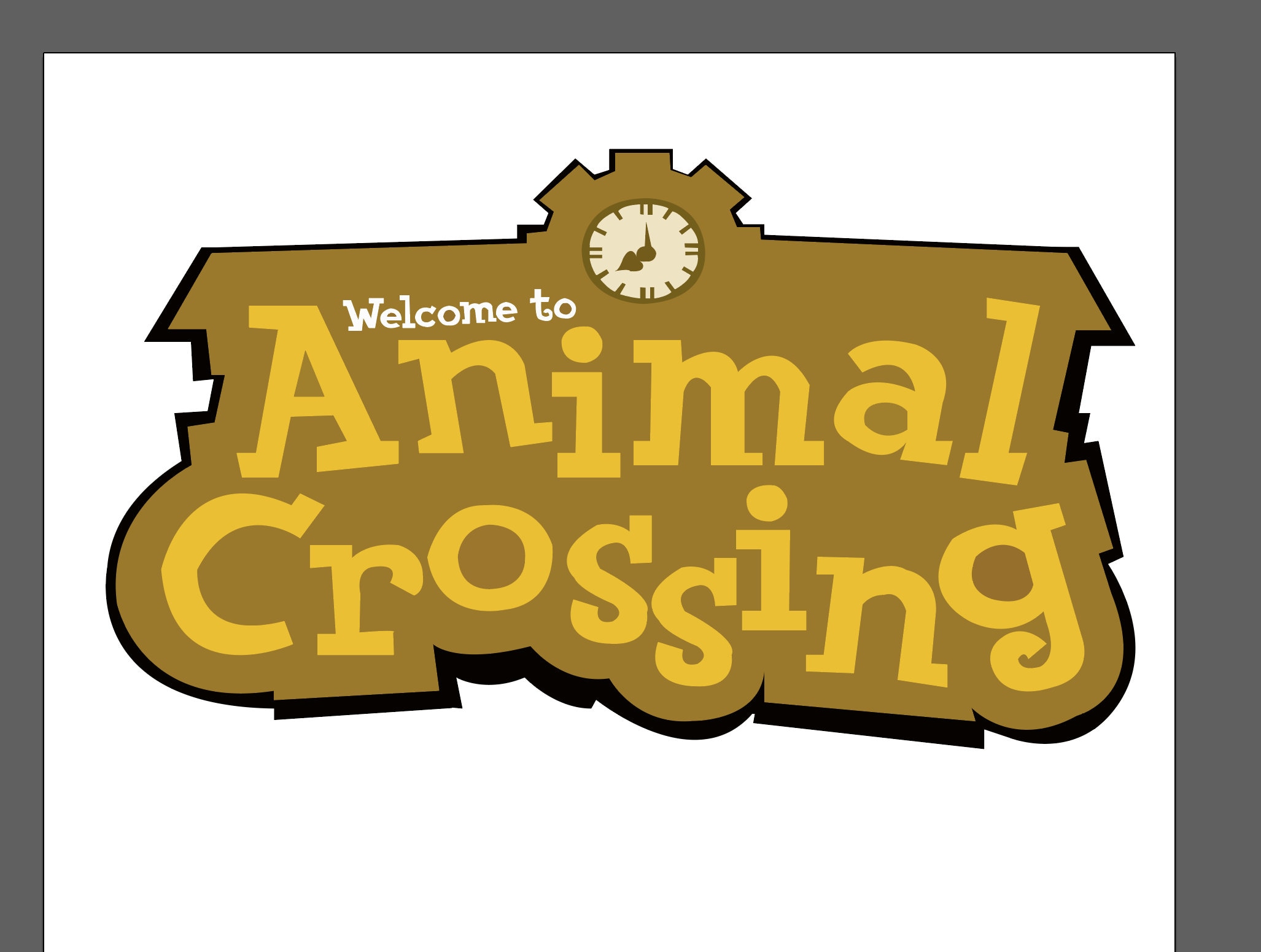 Animal Crossing Title Inspired Digital File | Etsy